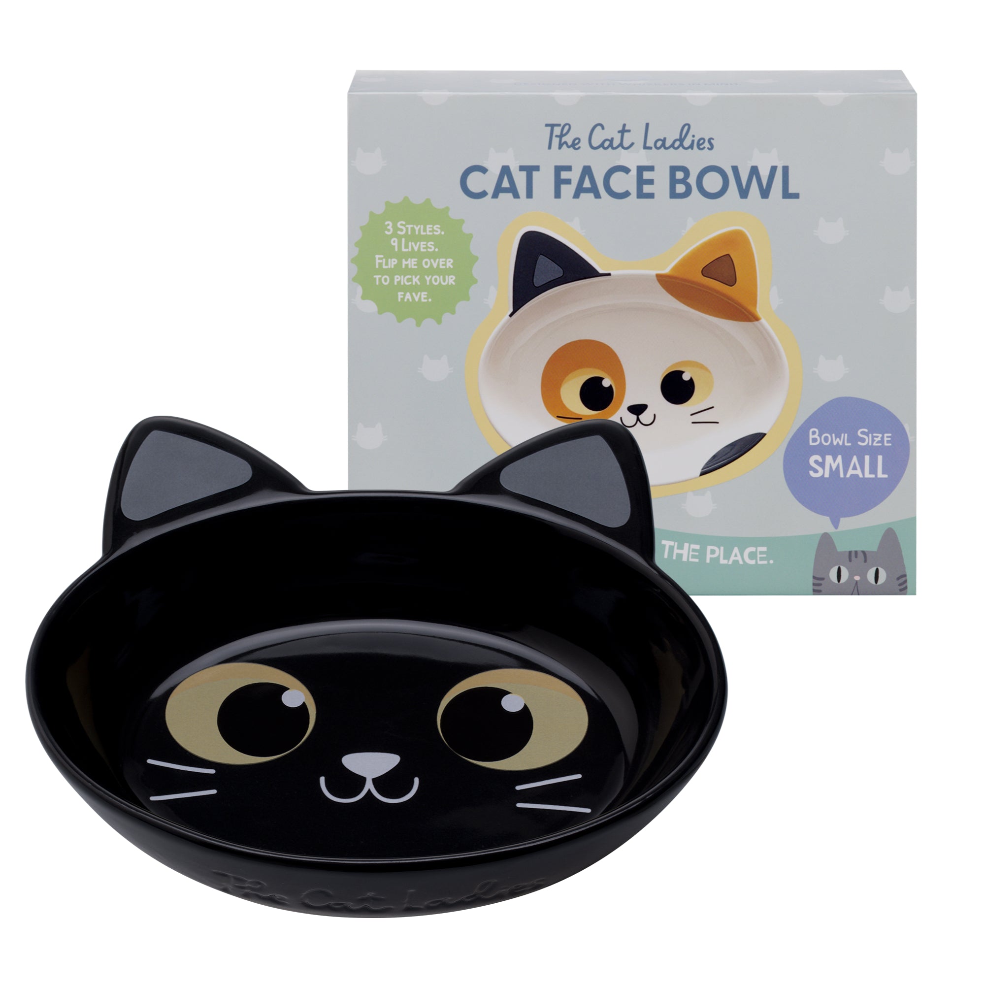 Ceramic Cat Bowl – Black Cat, Small – The Cat Ladies